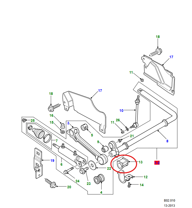 bus stabilisatorstang land rover discovery 2 - RBX101181 - Jansen LaRo ...